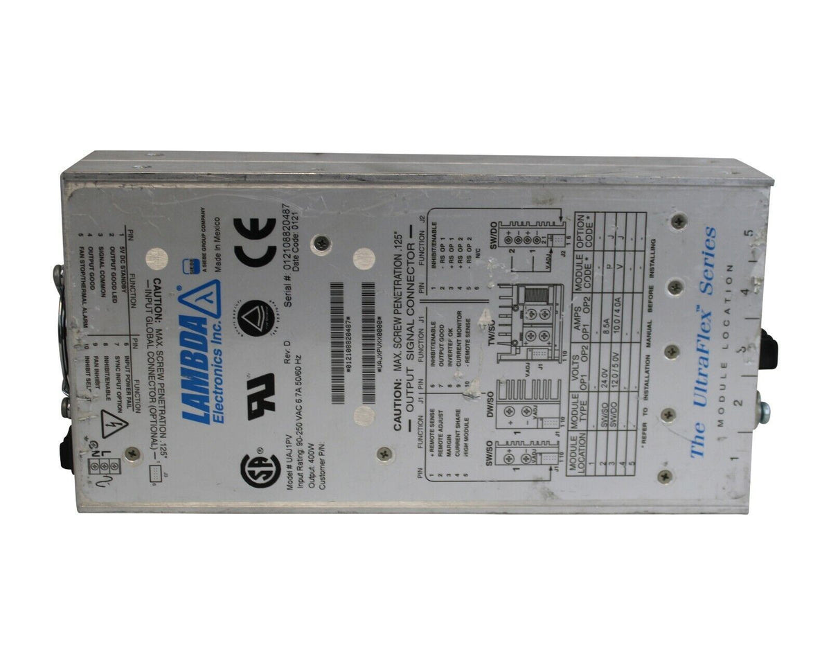 LAMBDA ELECTRONICS POWER SUPPLY 90-250 VAC 50/60 HZ UAJ1PV – www.myvisionsurplus.com