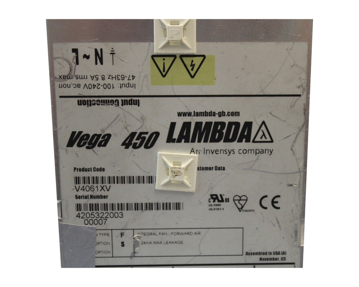 TDK-LAMBDA VEGA 450 POWER SUPPLY V4061XV 100-240V – www.myvisionsurplus.com