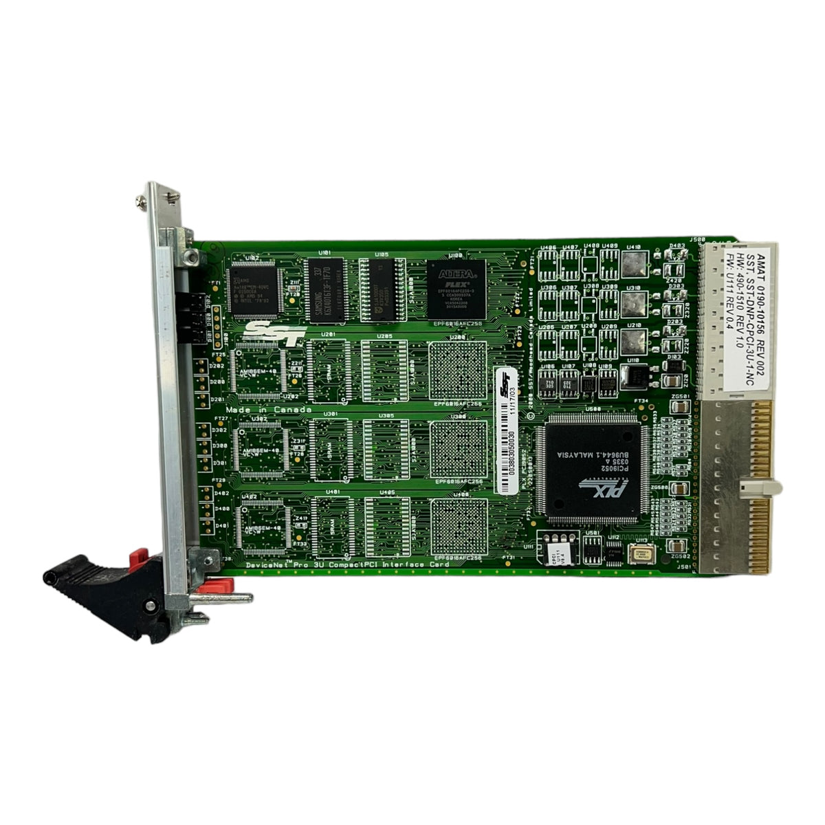 AMAT 0190-10156 DEVICENET SCANNER PCB CARD SST-DNP-CPCI-3U-1-NC – www ...