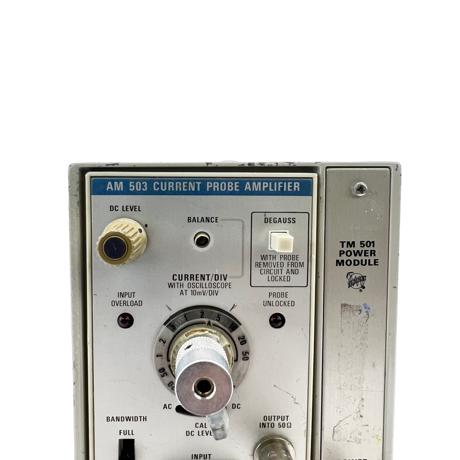 TEKTRONIX AM 503 CURRENT PROBE AMPLIFIER W/ TM 501 POWER MODULE – www ...