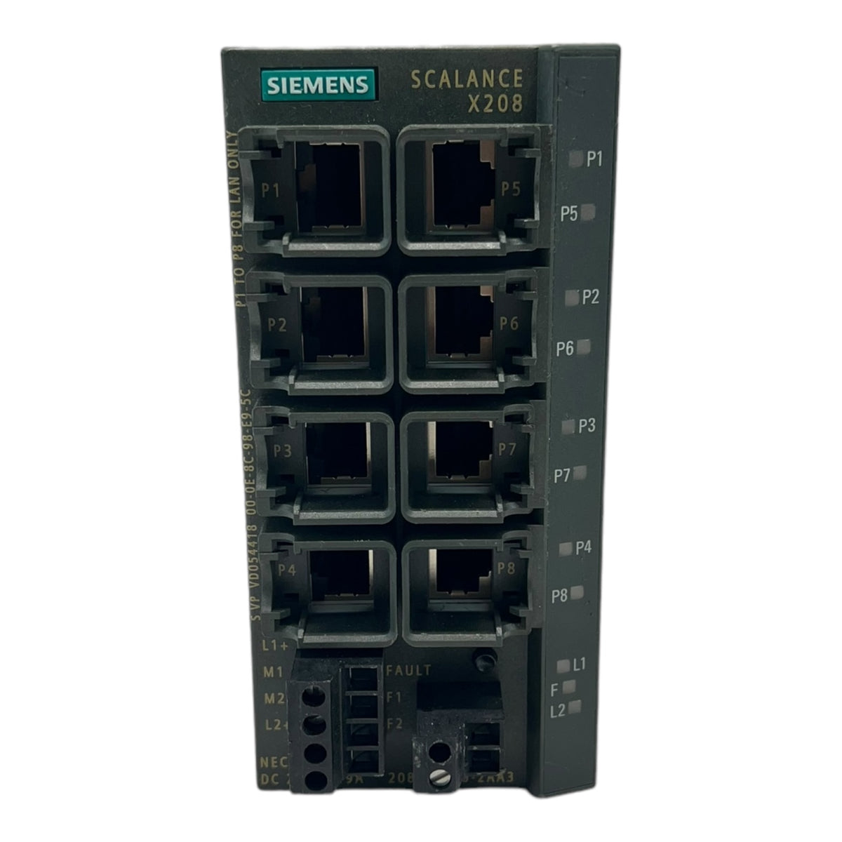 SIEMENS SCALANCE X208 INDUSTRIAL ETHERNET SWITCH 6GK5208-0BA00-2AA3 ...