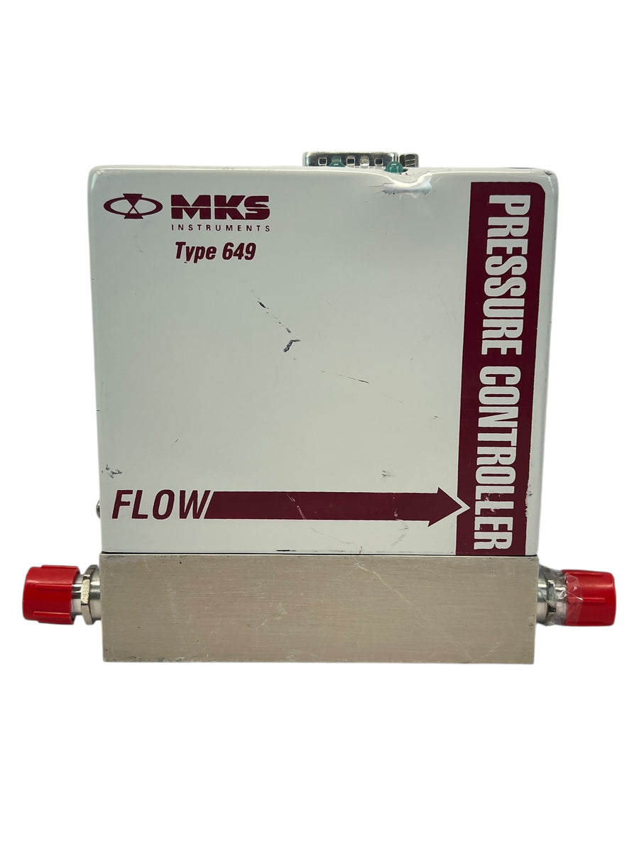MKS INSTRUMENTS TYPE 649 PRESSURE CONTROLLER 649B00422T23C3VR GAS AR 2 ...