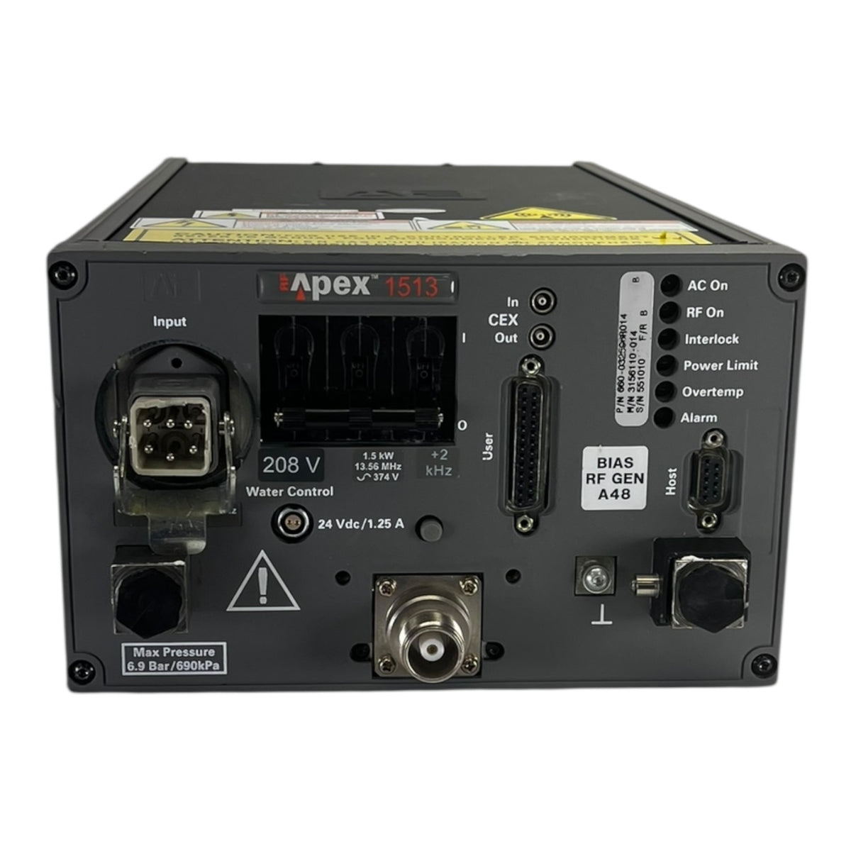 Used AE Advanced Energy Apex 1513 RF Generator 3156110-014 13.56MHz ...