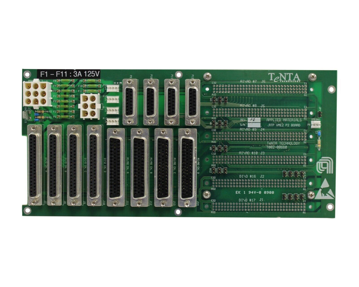 APPLIED MATERIALS RTP VME2 P2 BOARD TENTA TECHNOLOGY T002-00660 94V-0 ...