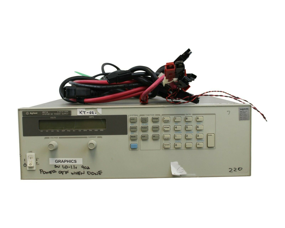 AGILENT SYSTEM DC POWER SUPPLY 6671A – www.myvisionsurplus.com