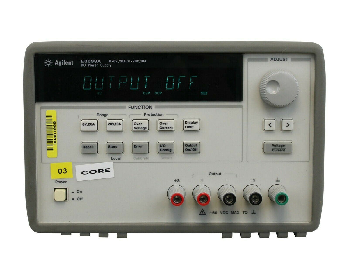 AGILENT DC POWER SUPPLY 0.8V 20A/0-20V 10A E2633A FOR PART ONLY – www ...